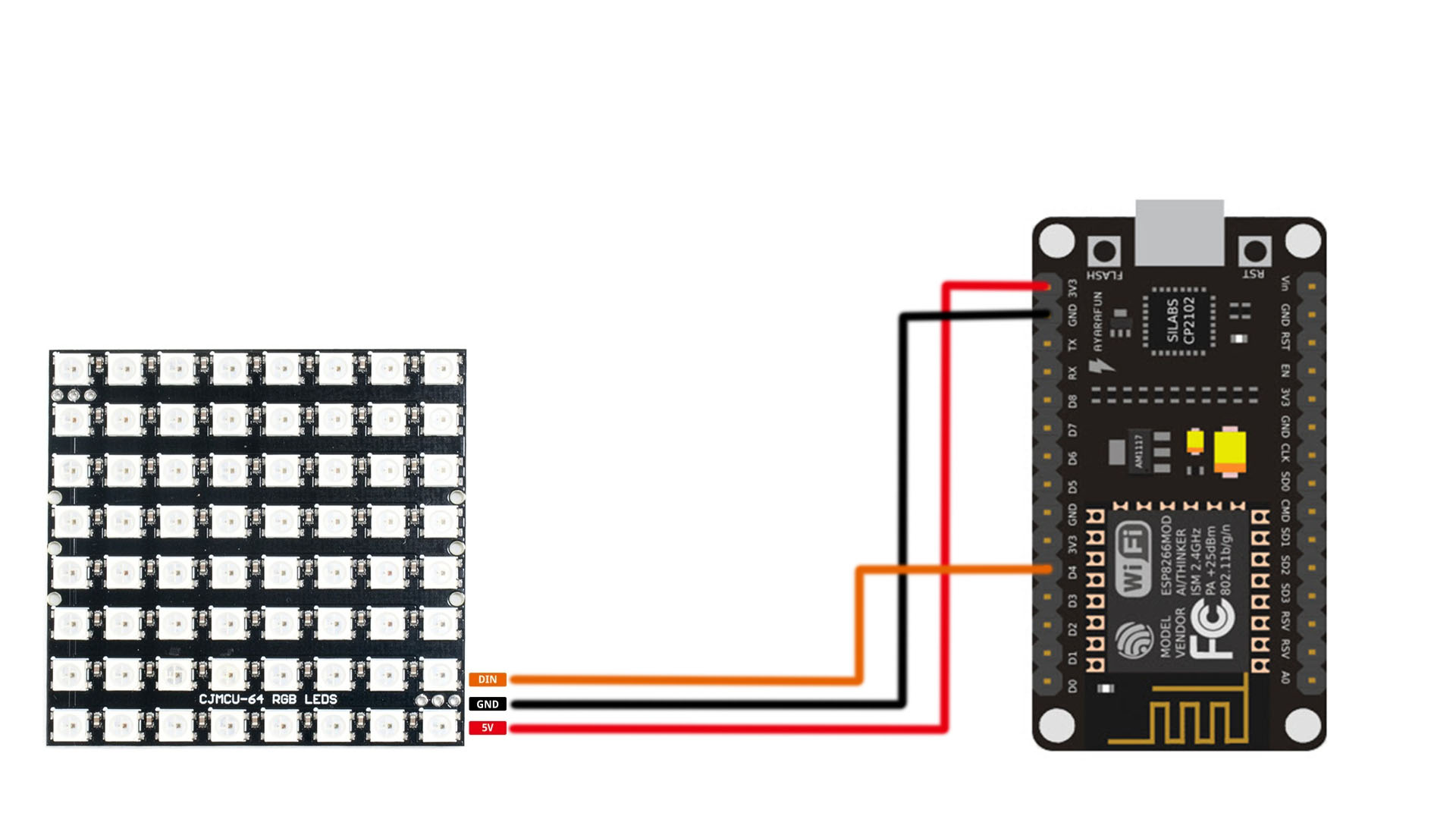 Create An Eye Catching Scrolling And Flashing Text Display With Esp8266 And Ws2812b Led Panel